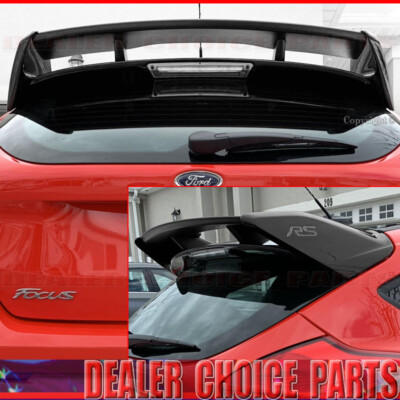 GLOSSY BLACK RS Style Spoiler Wing For 2012 2013 2014-2018 Ford Focus ...