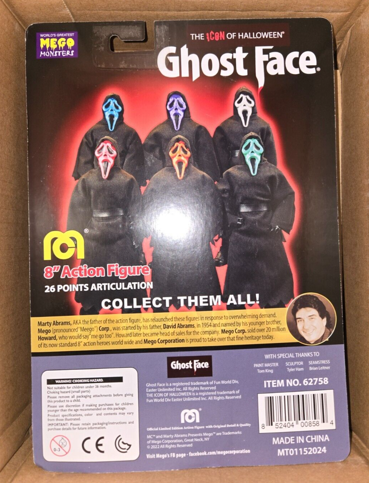 MEGO HORROR GHOSTFACE PURPLE COLOUR FACE 8 INCH ACTION FIGURE 2024 | eBay
