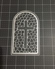 Stained Glass Window Cross Easter Religious Metal Thin Metal Cutting ...