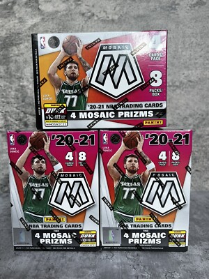 🏀2020-2021 Panini NBA Mosaic Basketball Trading Card Blaster Box ...