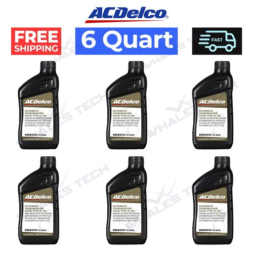 ACDelco ATF Type III (H) Automatic Transmission Fluid 6 Quart (10-9240 ...