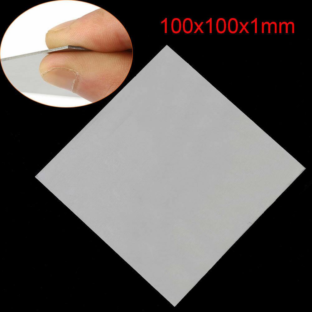 100mmX100mmX1mm Silver TC4/GR5 1mm Thick Titanium Alloy Metal Plate Ti ...