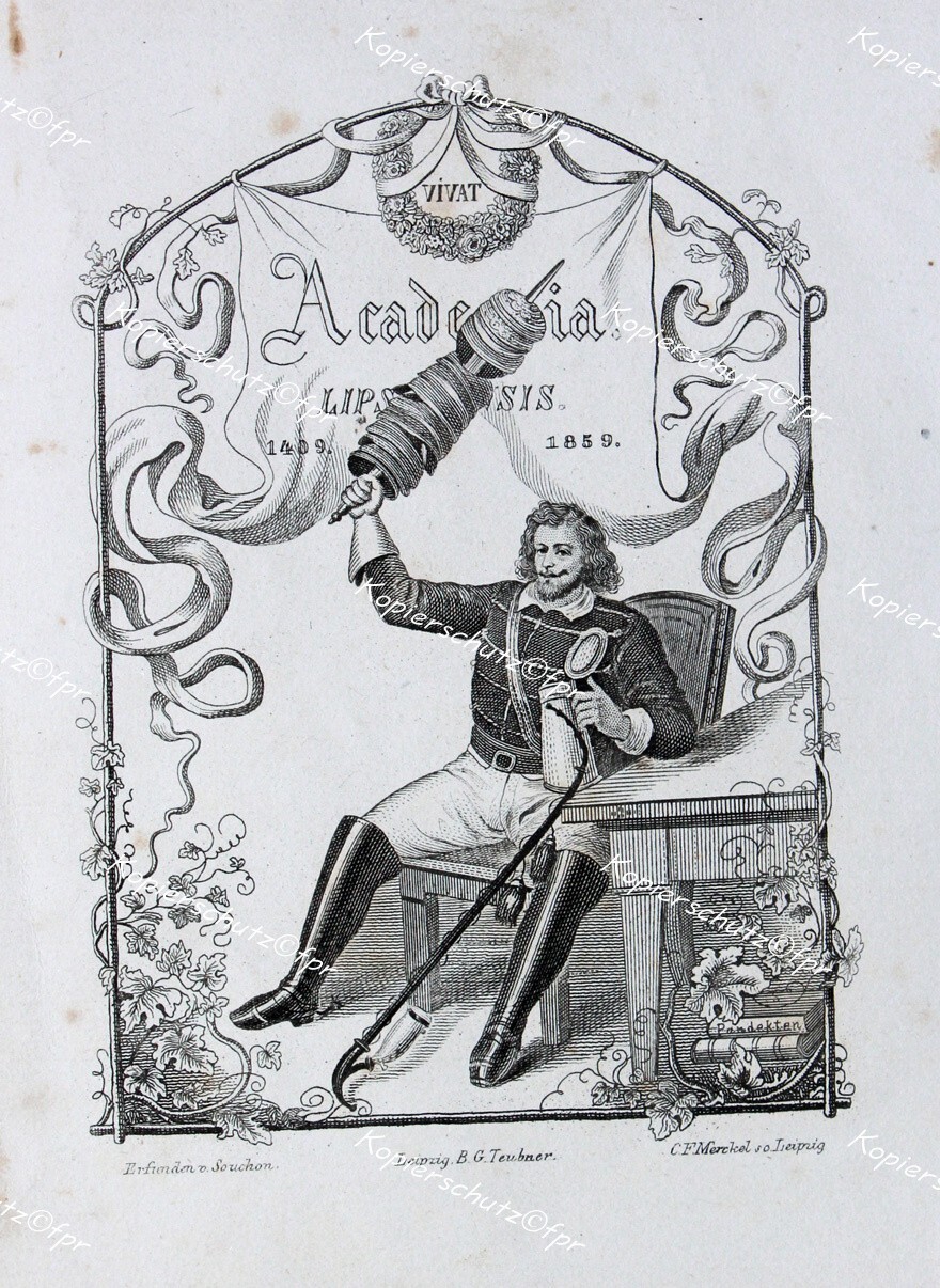 Universität Leipzig Student Burschenschaft Corps Pfeife Couleur Fechten ...