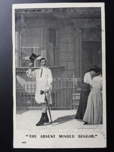 c1906 Comic Postcard THE ABSENT MINDED BEGGAR Pub by LPS, LLANDUDNO ...