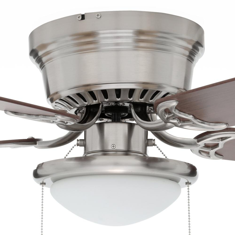 Brushed Nickel Ceiling Fan With Led Light | Shelly Lighting