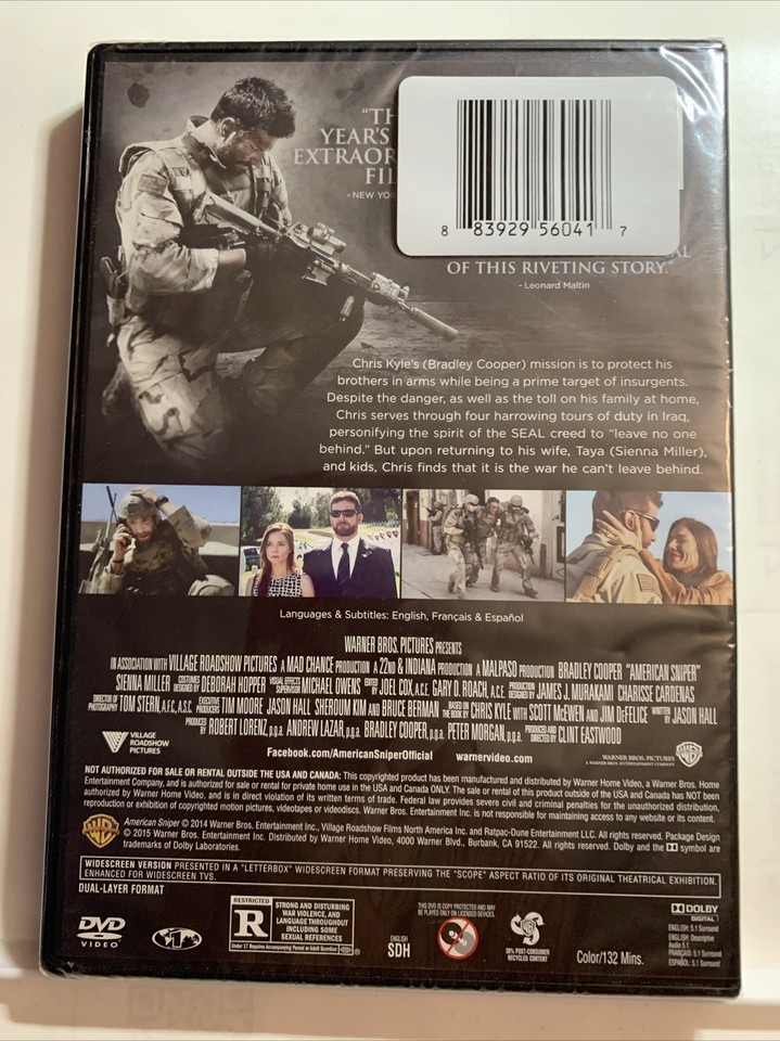 American Sniper [DVD, 2015] BRADLEY COOPER - PROMO - NEW & SEALED | eBay