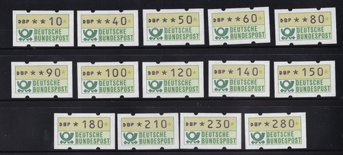 WEST GERMANY MNH DEUTSCHE BUNDESPOST 1981 FULL SET OF 14 ATM Dbp LABELS 10-280 | eBay