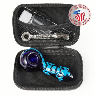 4" Gecko Style Tobacco Smoking Glass Pipe Collectible Handmade Pipes ...