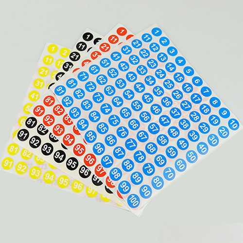 1-100 Consecutive Sequential Numbering Labels Number Stickers Manicure ...