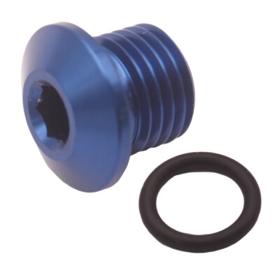 Blue 3AN AN3 Slim Line ORB O Ring Boss Port Plug anodized Aluminum | eBay