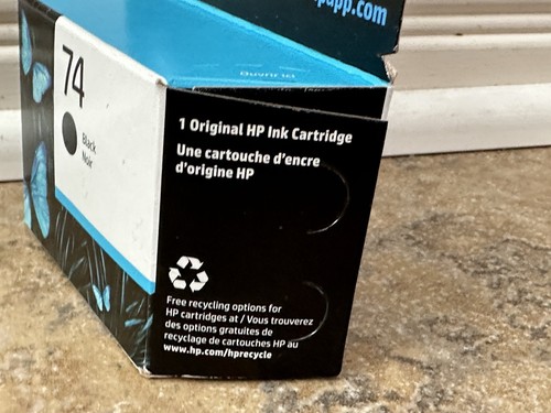 GENUINE HP 74 Original Black Ink Cartridge (CB335WN) Exp 04/2025 | eBay