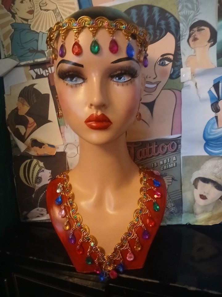 Hand painted lady mannequin display head refurbished Retro vintage ...