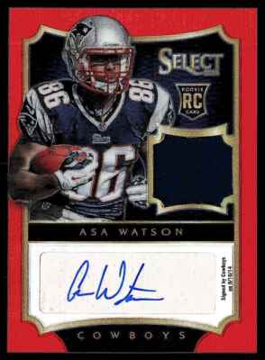 FB Asa Watson 2014 Select Prizm Red Rookie Auto 07/50 Dallas Cowboys | eBay