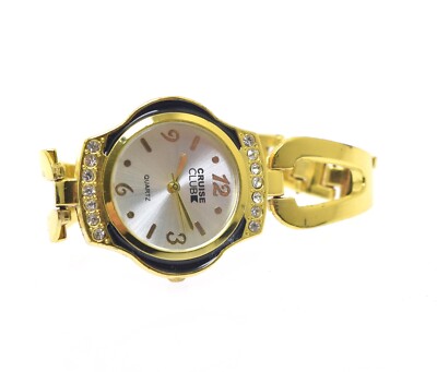 Cruise Club Women's Watch Gold Tone Rhinestone Detail | eBay