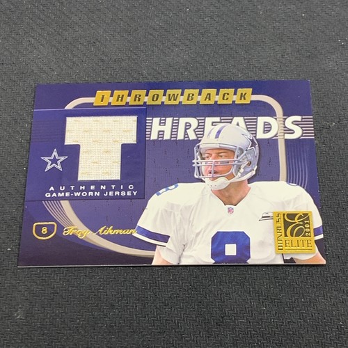 2001 Donruss Elite Throwback Threads Dual Jersey Card #42 Troy Aikman ...