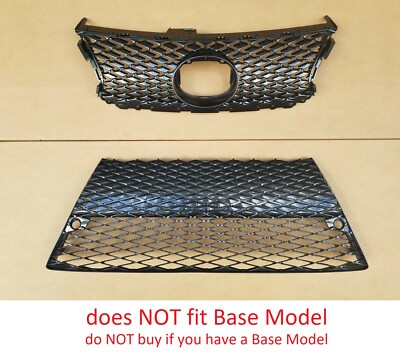 2PC Set 2014-2016 LEXUS IS250 IS350 F-SPORT Front Bumper Upper Lower ...