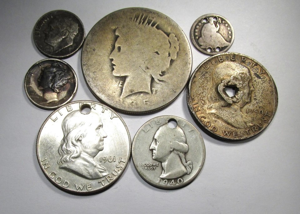 Mutilated Silver Coin Reject Cull Lot CL7 | eBay