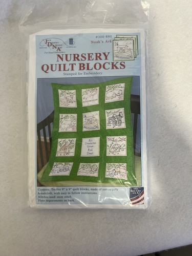 Nursery Quilt Blocks - 9” x 9” - Noah’s Ark- Jack Dempsey Needle Art ...