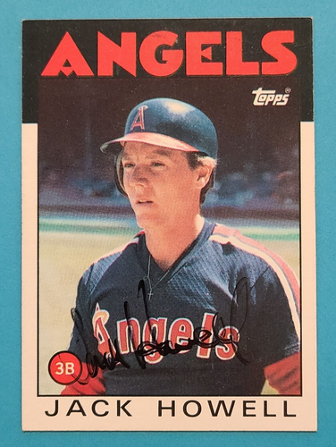 JACK HOWELL Hand Signed 1986 Topps #127 California Angels Autograph ...