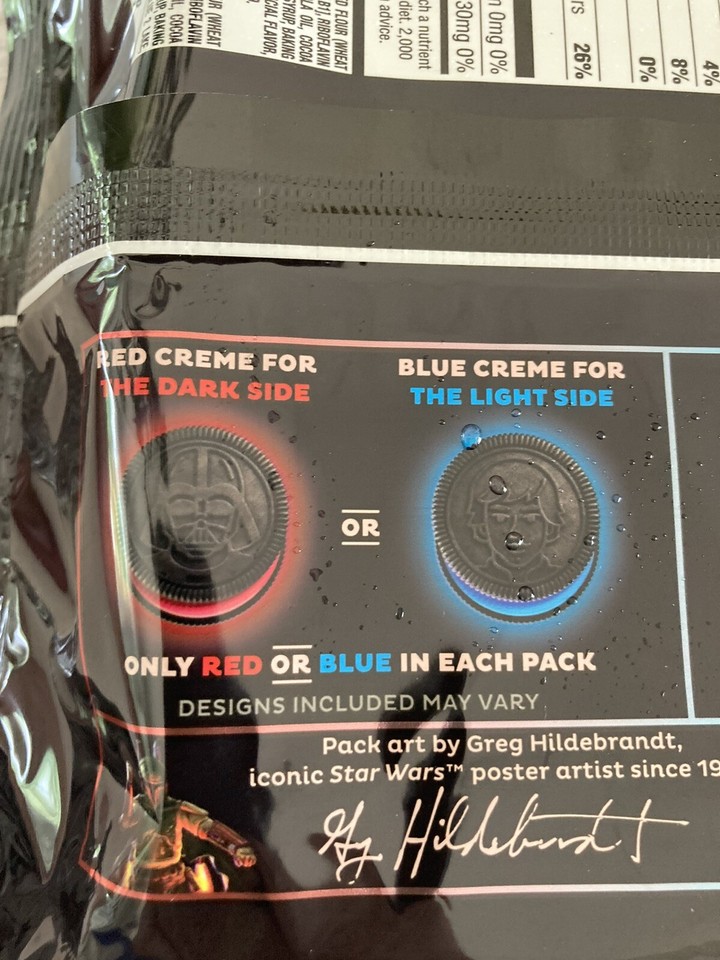 Oreo STAR WARS 10.68oz Pack LIMITED EDITION Light Side Or Dark Side ...