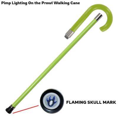 VINTAGE HANDMADE PIMP LIGHTING ON THE PROWL STAFF ASSISTANCE WALKING ...