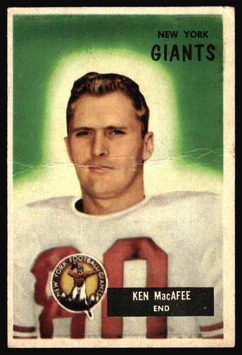 1955 Bowman Ken MacAfee Rookie #60 New York Giants | eBay