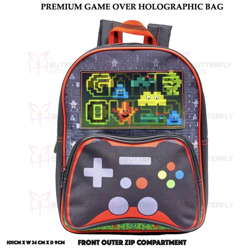 Kids Boys Girls Gaming Console Game Over School Backpack Bag ...