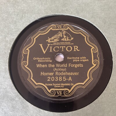 78 SACRED Homer Rodeheaver-Mrs. William Asher VICTOR 20385 V+ | eBay