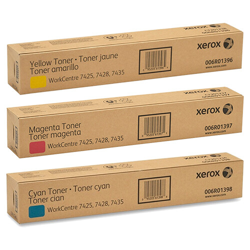 Xerox WorkCentre 7435 (006R01398, 006R01397, 006R01396) Low Yield Toner ...