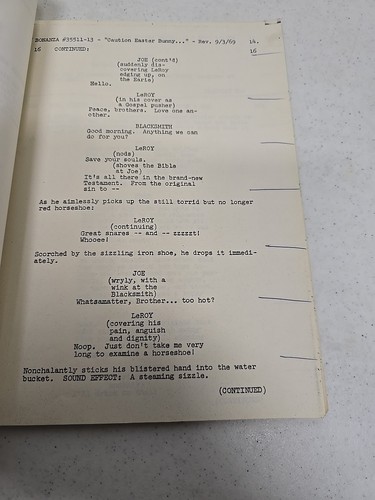 BONANZA / Larry Markes 1969 TV Script - How To Put A Rabbit In A Ten ...