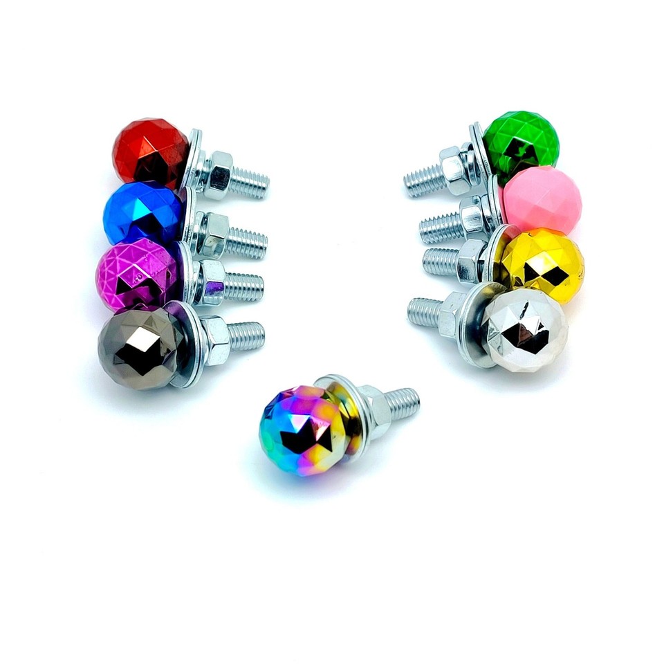 License Plate Screws License Plate Customization Spherical Diamond ...