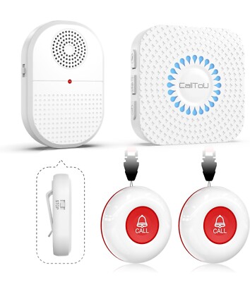 CallToU Wireless Caregiver Pager Smart Call System 2 SOS Call Buttons ...