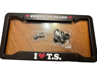 Swiftie On Board I Love T.S. License plate Frame Black | eBay