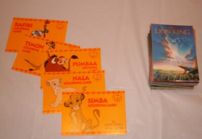 Disney Lion King Trading Cards Series 1 Complete + Coloring Cards ...