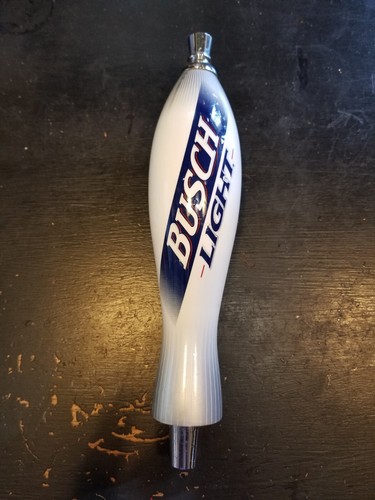 Busch Light Beer Tap Handle Man Cave Display 11" Gorgeous White & Blue ...