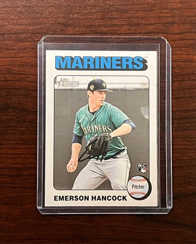 2024 Topps Heritage Emerson Hancock White Border SP Rookie Seattle ...