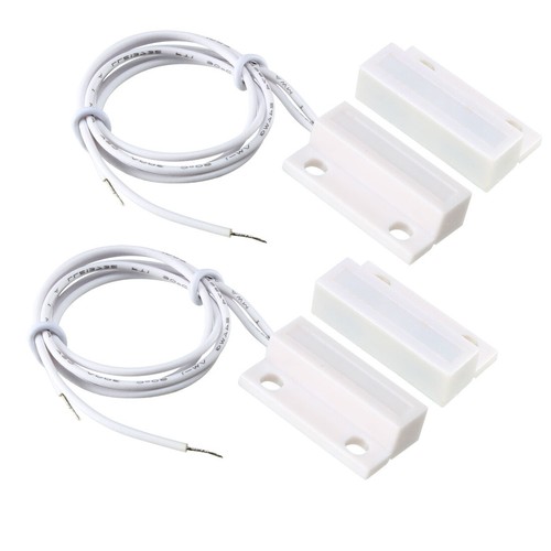 2pcs MC-38 Surface Mount Wired NC Door Sensor Alarm Magnetic Reed ...