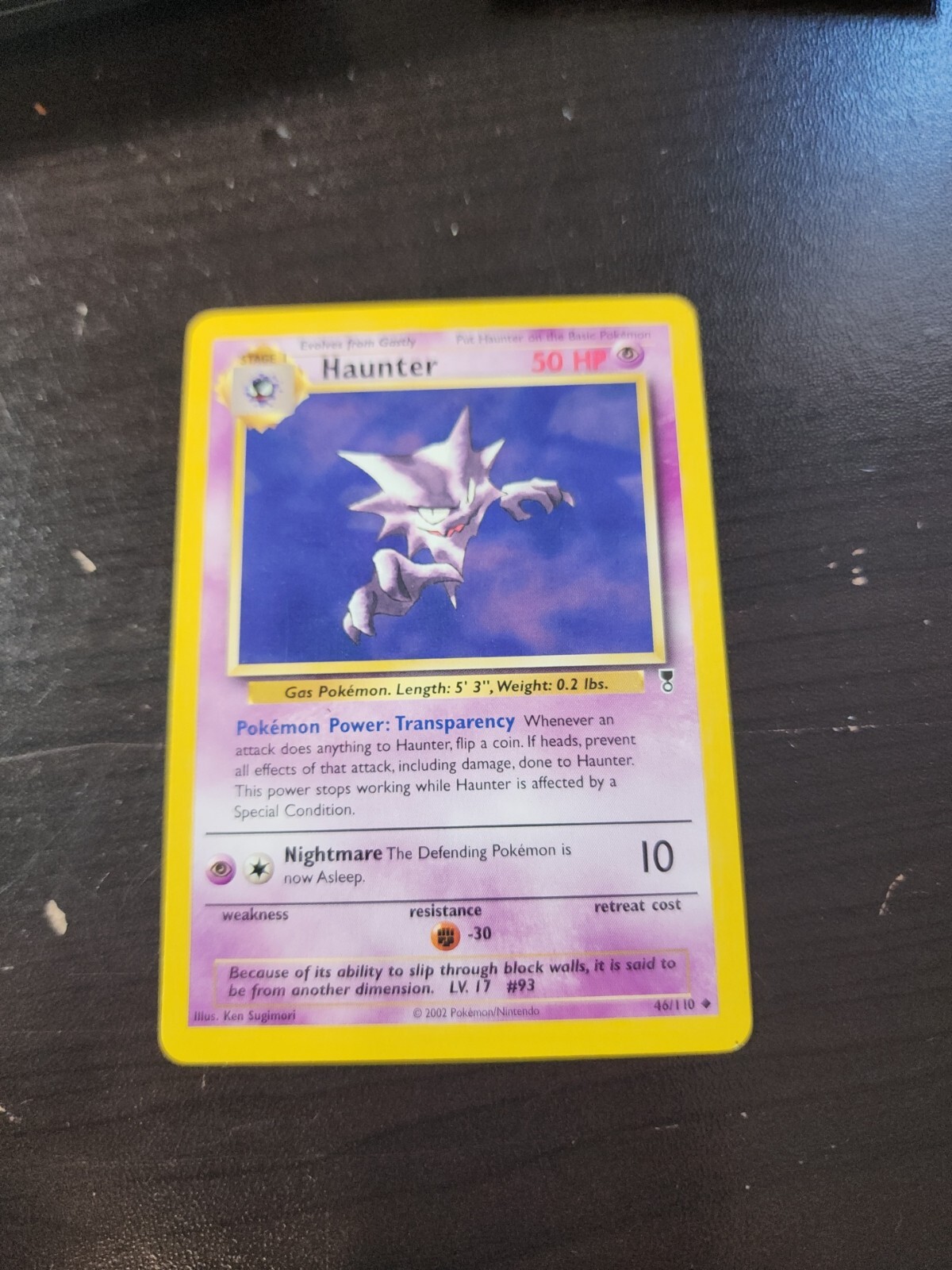 NM Pokemon HAUNTER Card LEGENDARY COLLECTION Set 46/110 Non-Holo ...