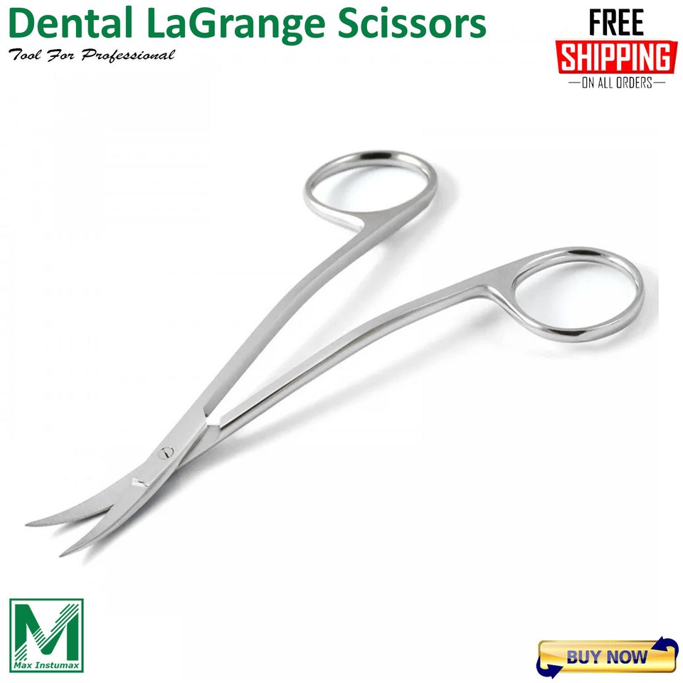 Medical LaGrange Double Curved Scissor 4.5'' Surgical Suture Soft ...