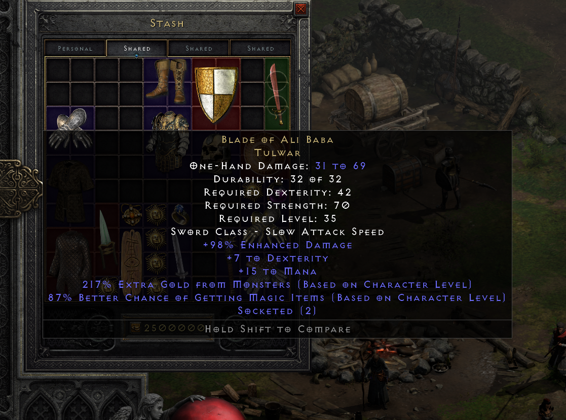 DIABLO 2 RESURRECTED D2R Ali Baba Best Magic Find Weapon PC PS SOFTCORE ...