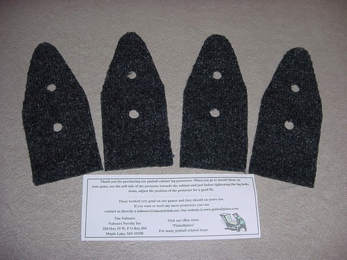 Pinball Cabinet Leg Protectors, Original Design, Dark Charcoal Grey ...