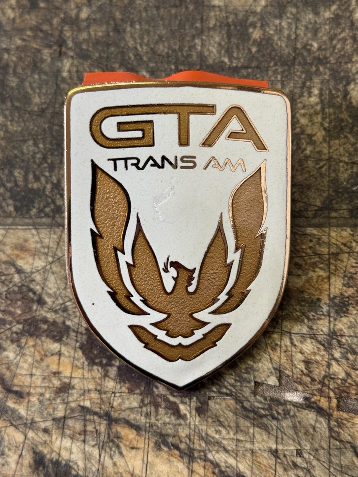 NOS 1987-90 Trans Am GTA White Front Bumper Nose Emblem Oem GM | eBay