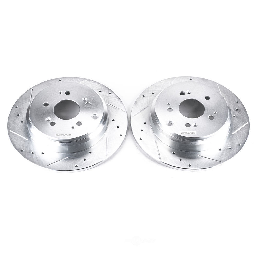 Disc Brake Rotor Set-Rear Drilled, Slotted and Zinc Plated Brake Rotor ...