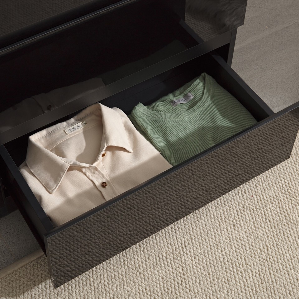 High Gloss Chest of Drawers Tall Wide Bedside Table Cabinet Bedroom ...