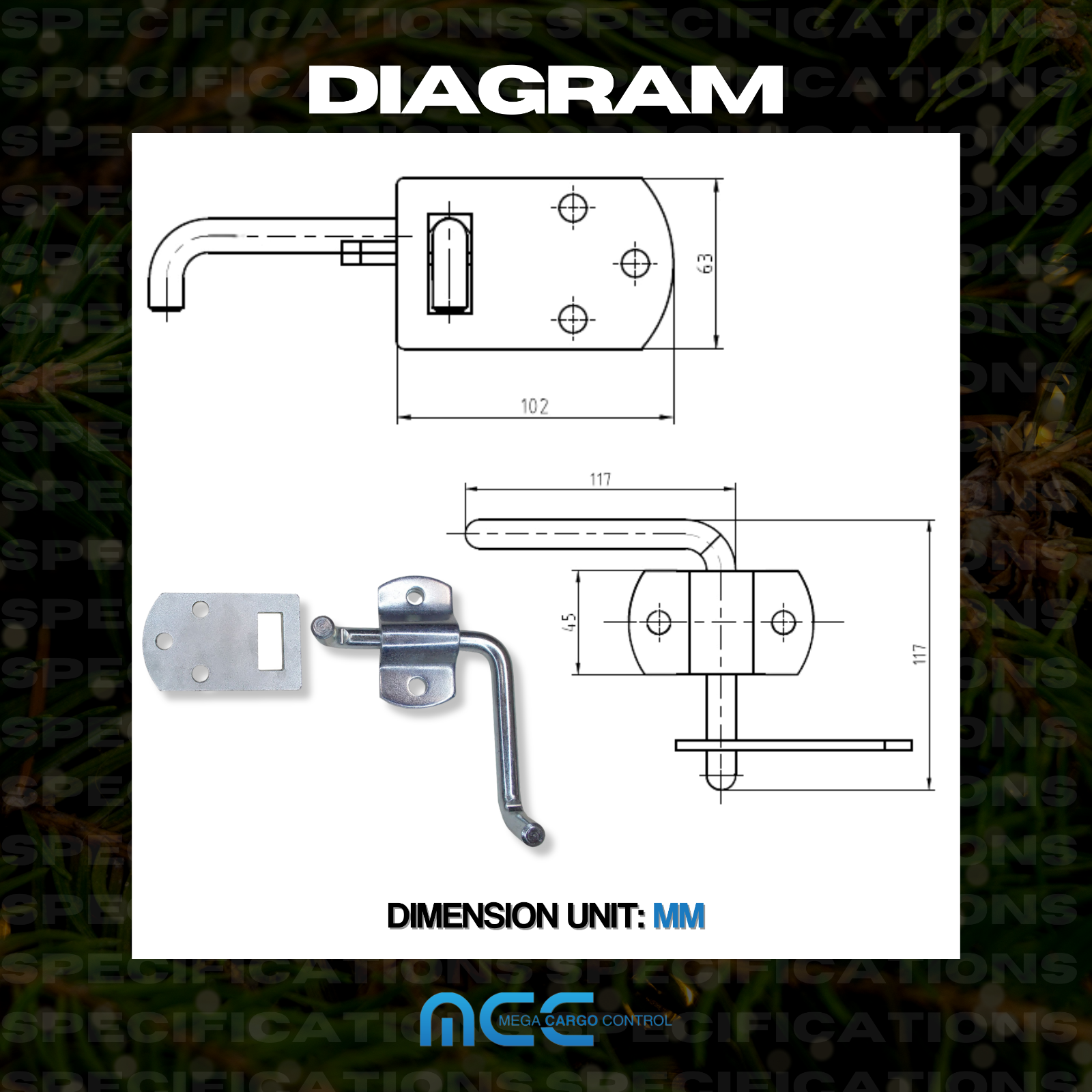 4 Pack Corner Side Gate Stake Bed Latches Bracket Set for Stake Trucks ...