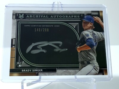 Brady Singer RC 2021 Topps Museum Collection Archival Autographs 140/ ...
