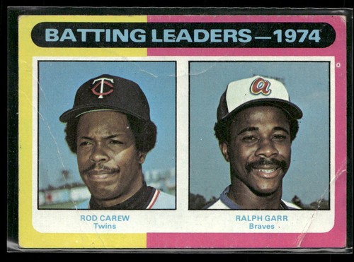 1975 Topps 1974 Batting Leaders (Rod Carew / Ralph Garr) crease HOF | eBay