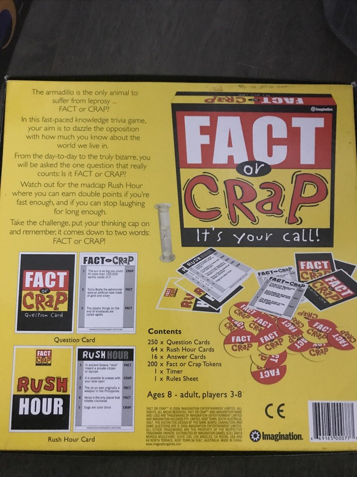 Fact or Crap,Board Game - It's Your Call | eBay