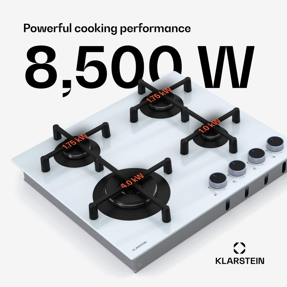 Gas Hob 4 Burner Glass Ceramic Hot Plate Gas Cooker LPG Natural Gas ...