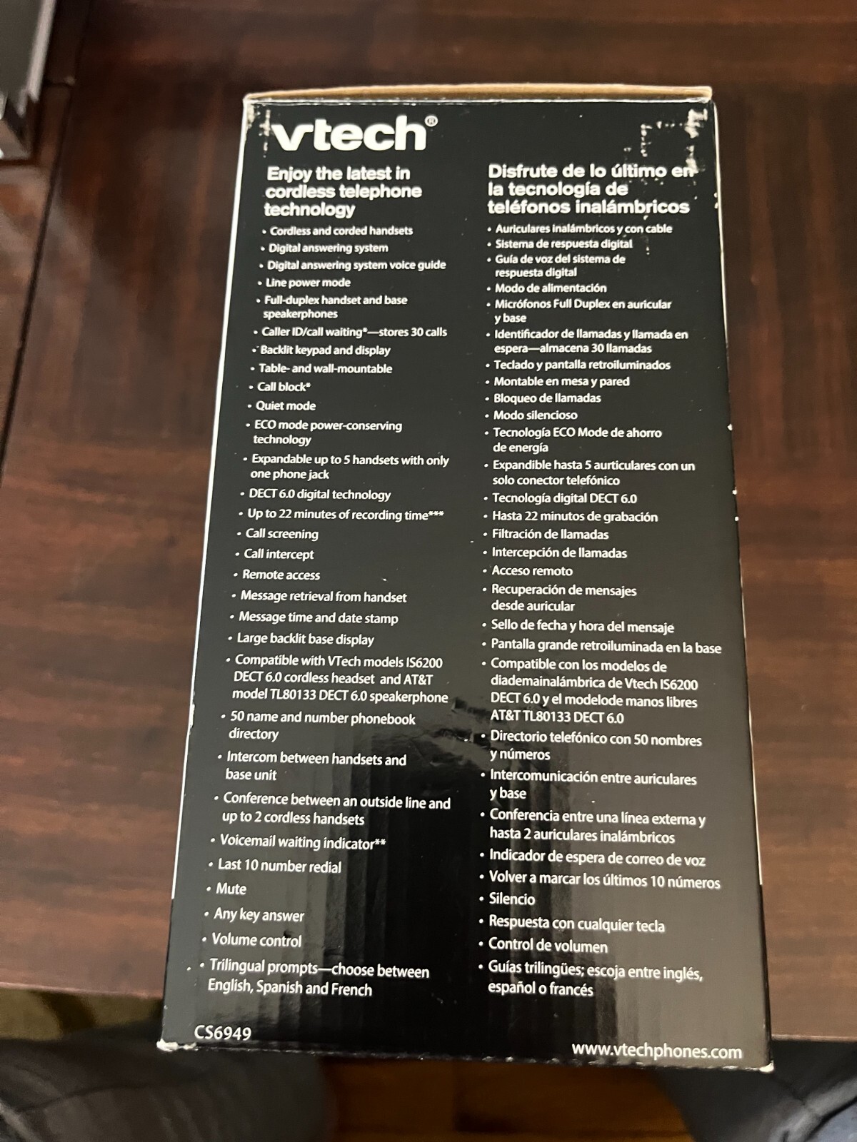 VTech CS5249 DECT 6.0 Expandable Corded/Cordless Phone with Answering ...